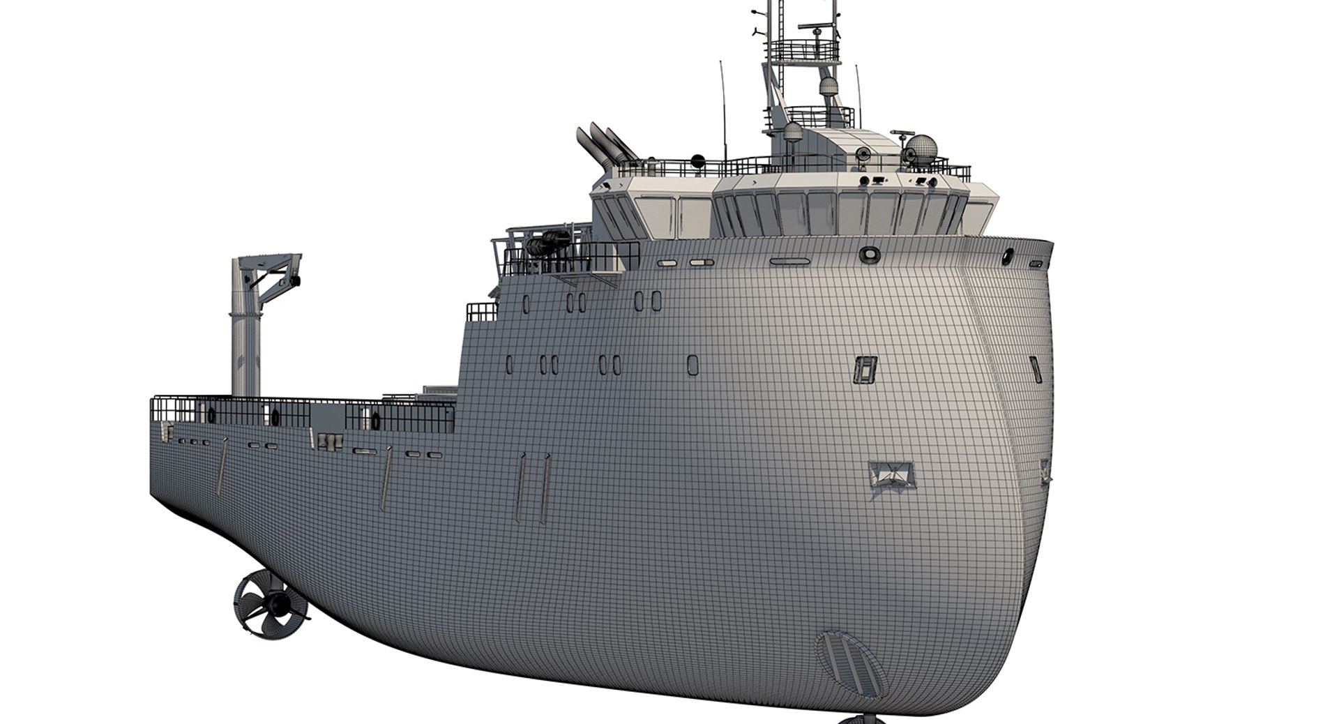 3d Model Offshore Platform Supply Vessel