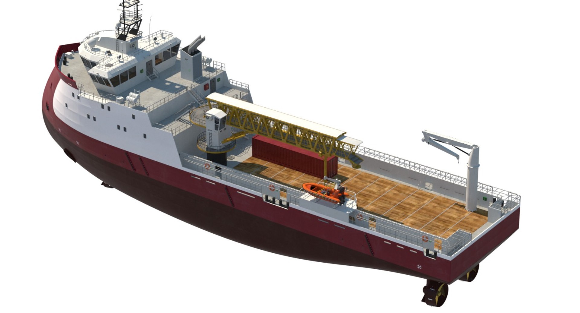 3d Model Offshore Platform Supply Vessel