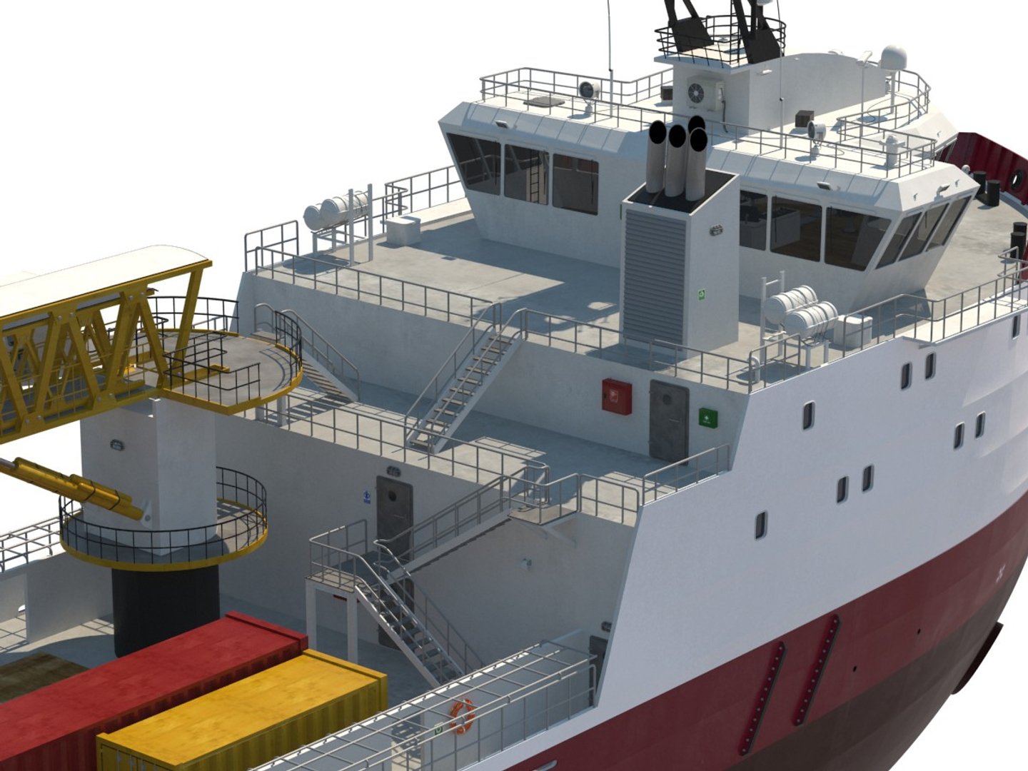 modelo 3d PSV Gangway Platform Supply Vessel - TurboSquid 1067447