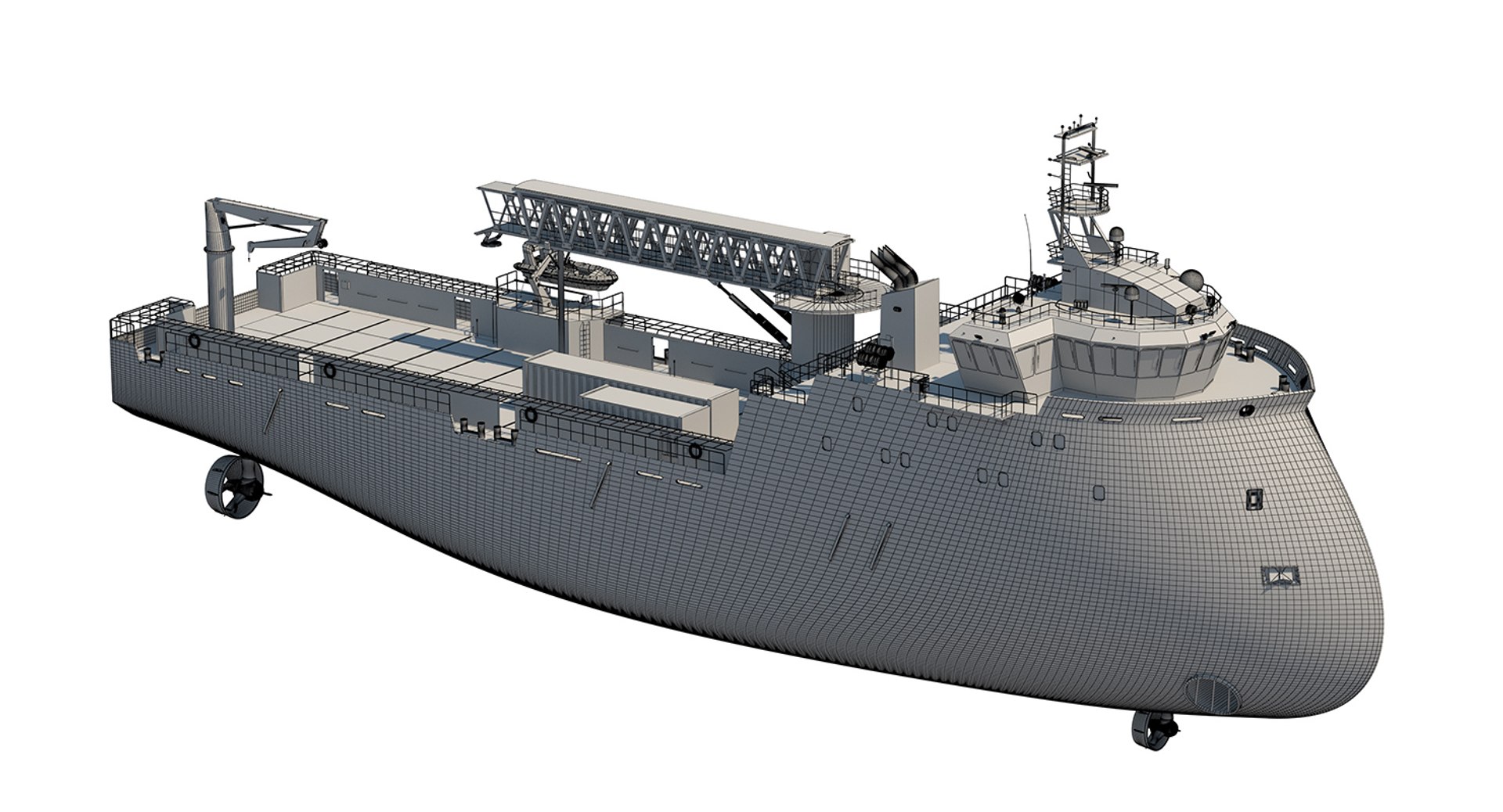 3d Model Offshore Platform Supply Vessel