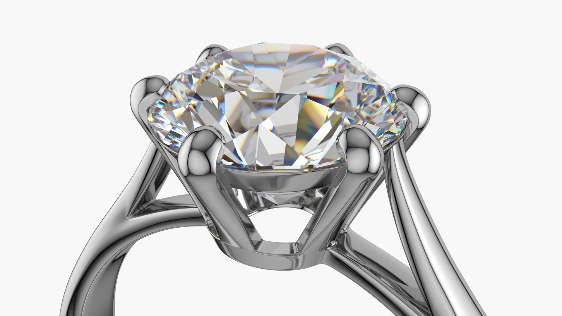 Realistic Diamond Ring 3D - TurboSquid 1668199