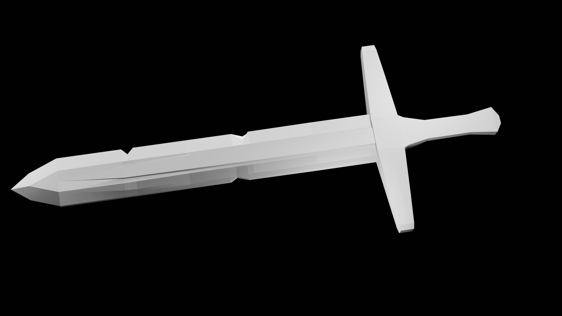 Low Poly Sword Untextured 3D - TurboSquid 1881435