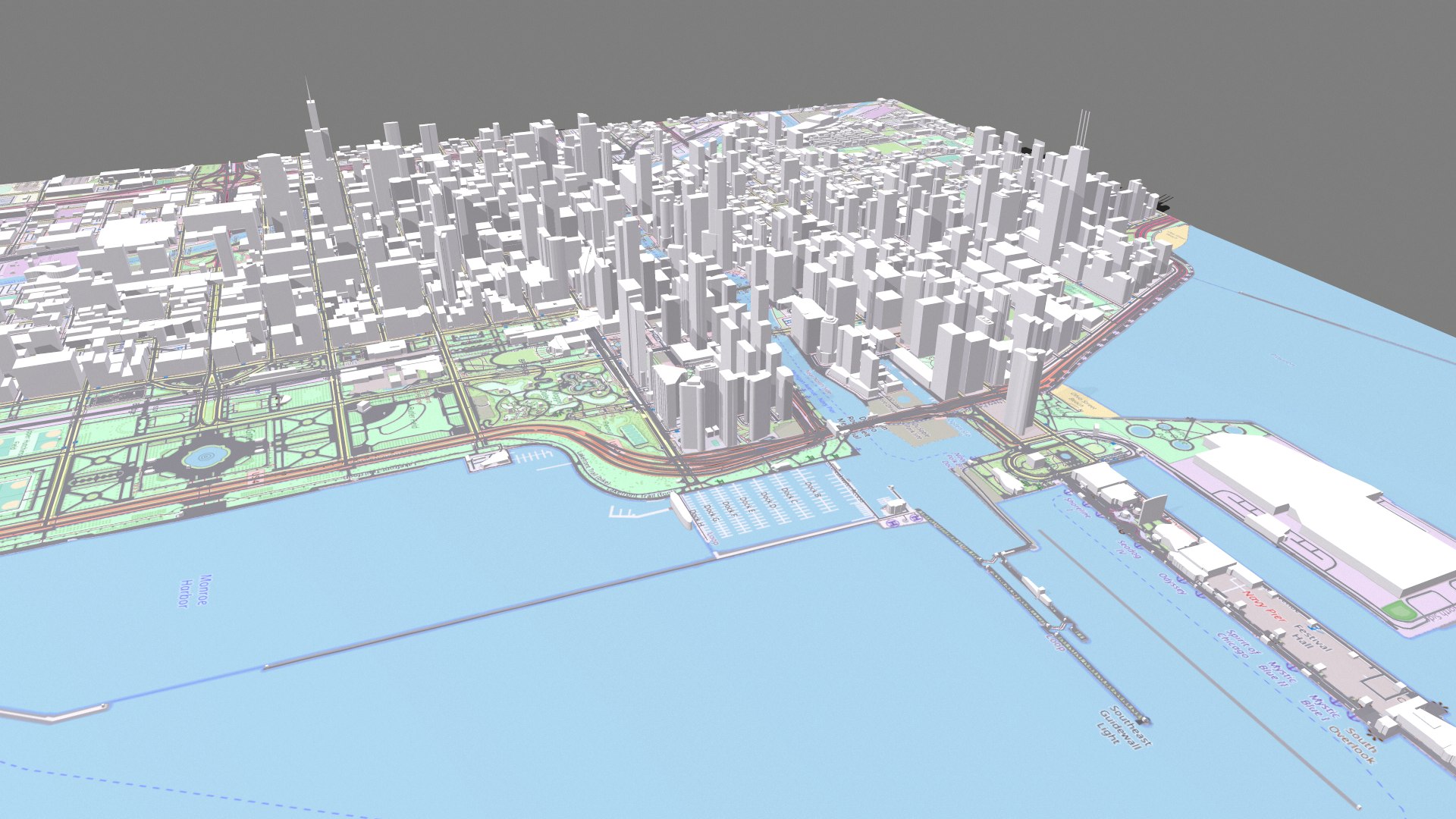 3D Cityscape Chicago USA - TurboSquid 2097300