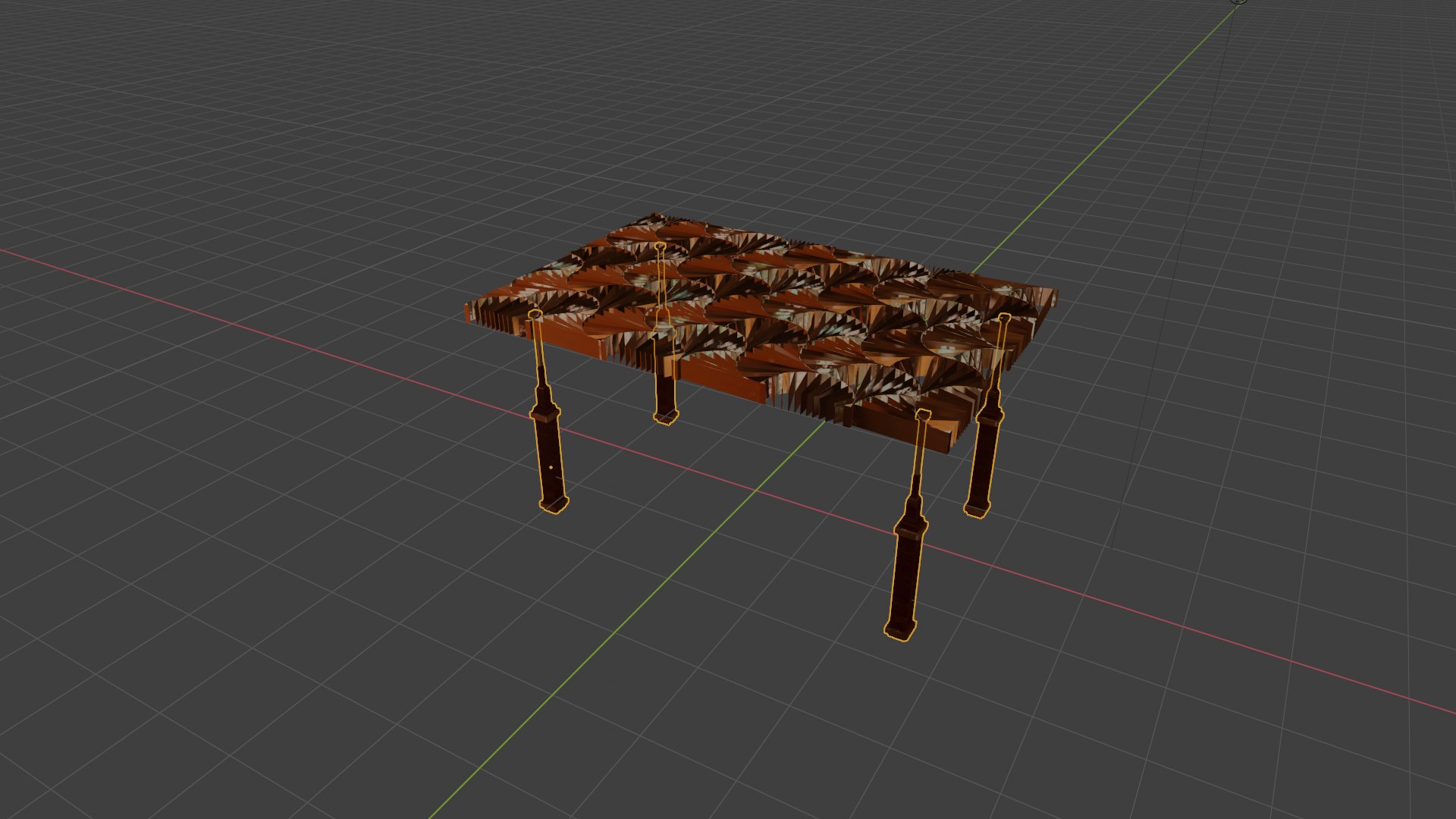 3D Geometric Pattern Luxury Golden Table for Decorative Spaces ...