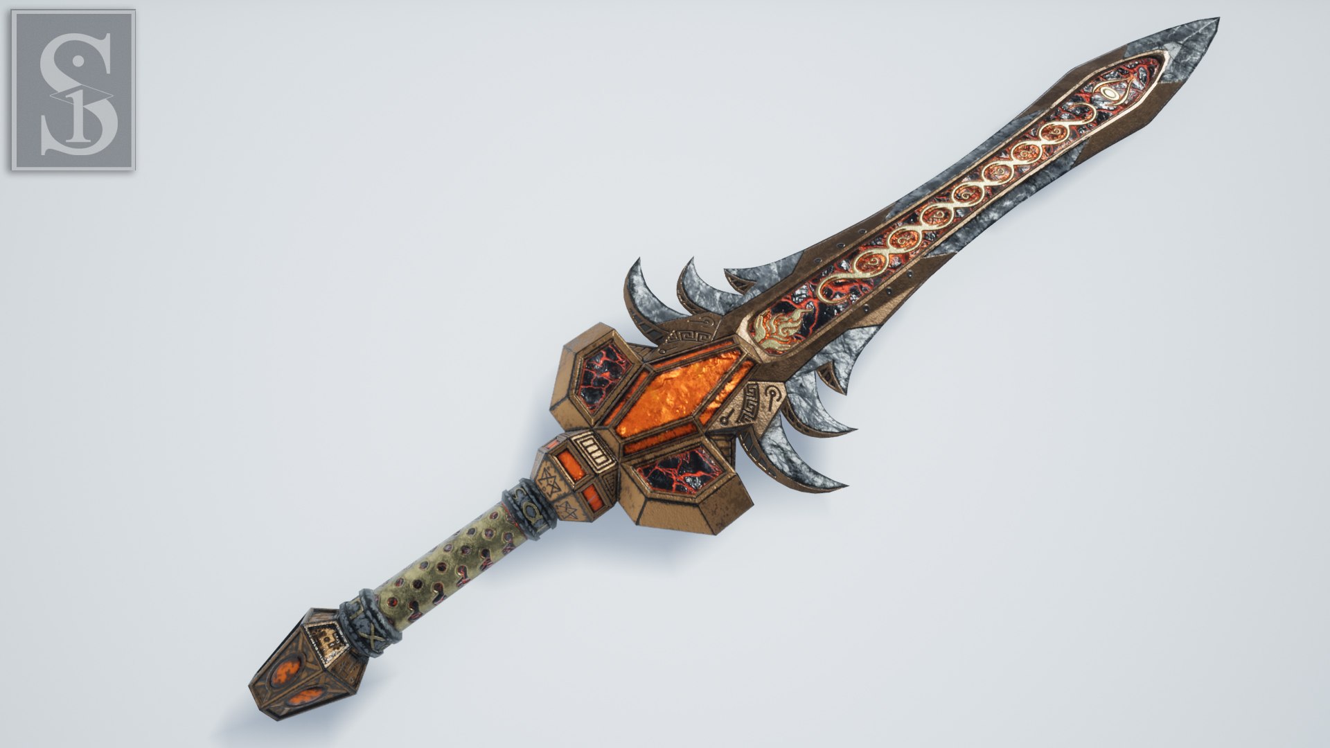 Prometheus ceaseless ember sword 3D - TurboSquid 1633009