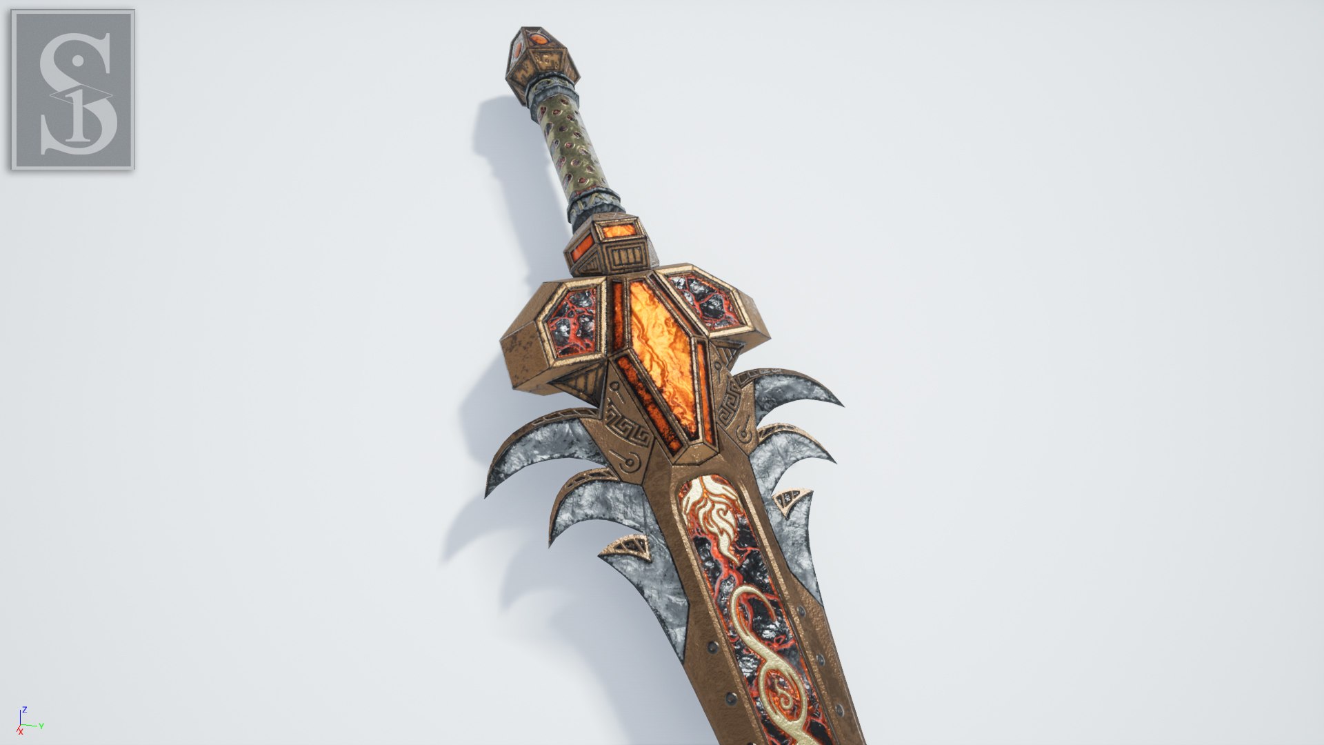 Prometheus ceaseless ember sword 3D - TurboSquid 1633009