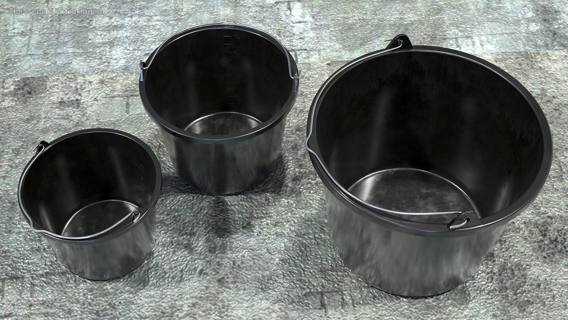 Free 3D construction buckets set model - TurboSquid 1637326
