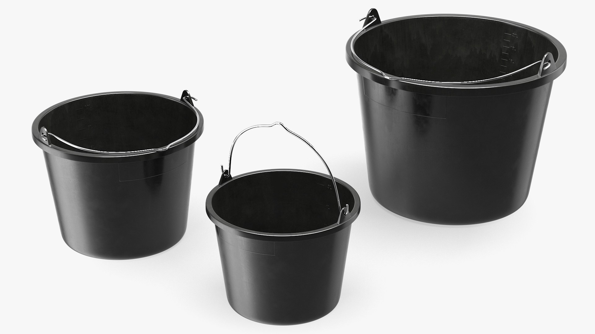 Free 3D construction buckets set model - TurboSquid 1637326