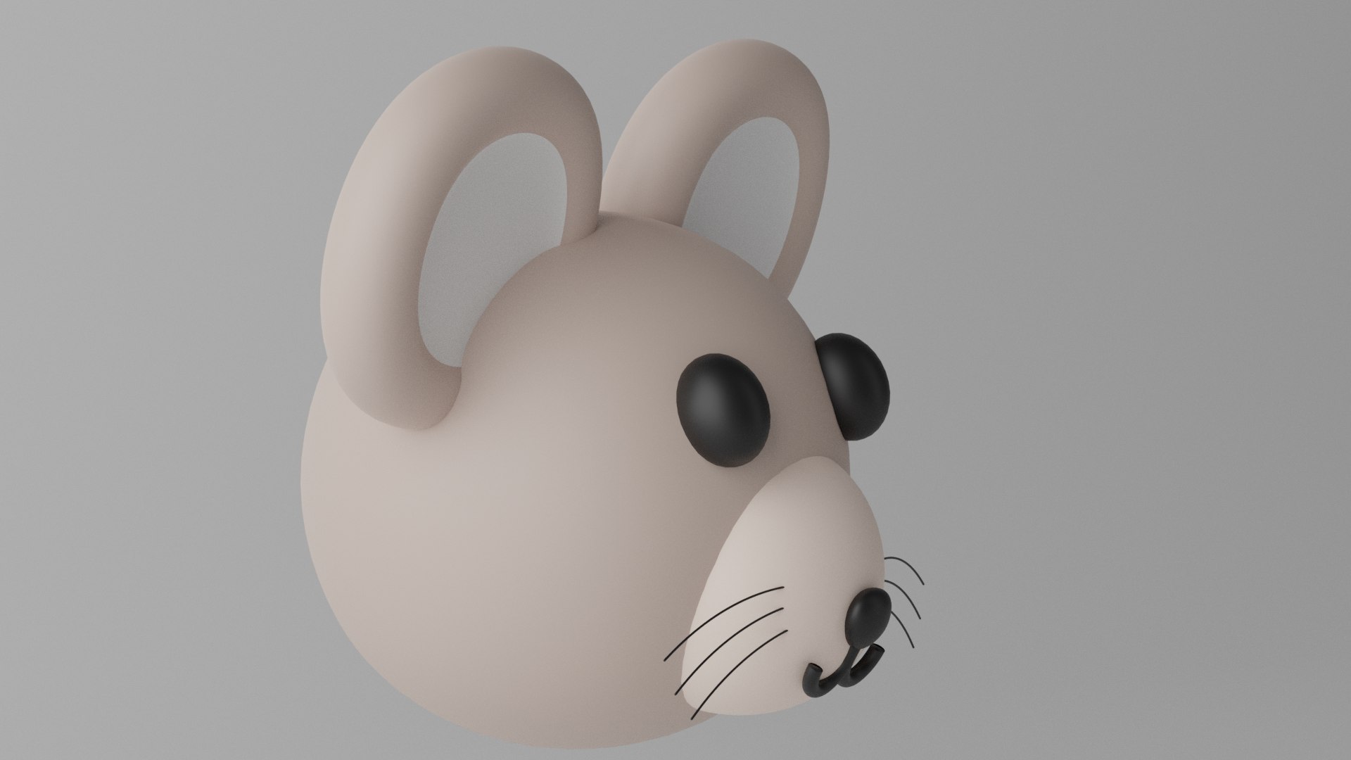 Cartoon Mouse Rat Head Model - TurboSquid 2089440