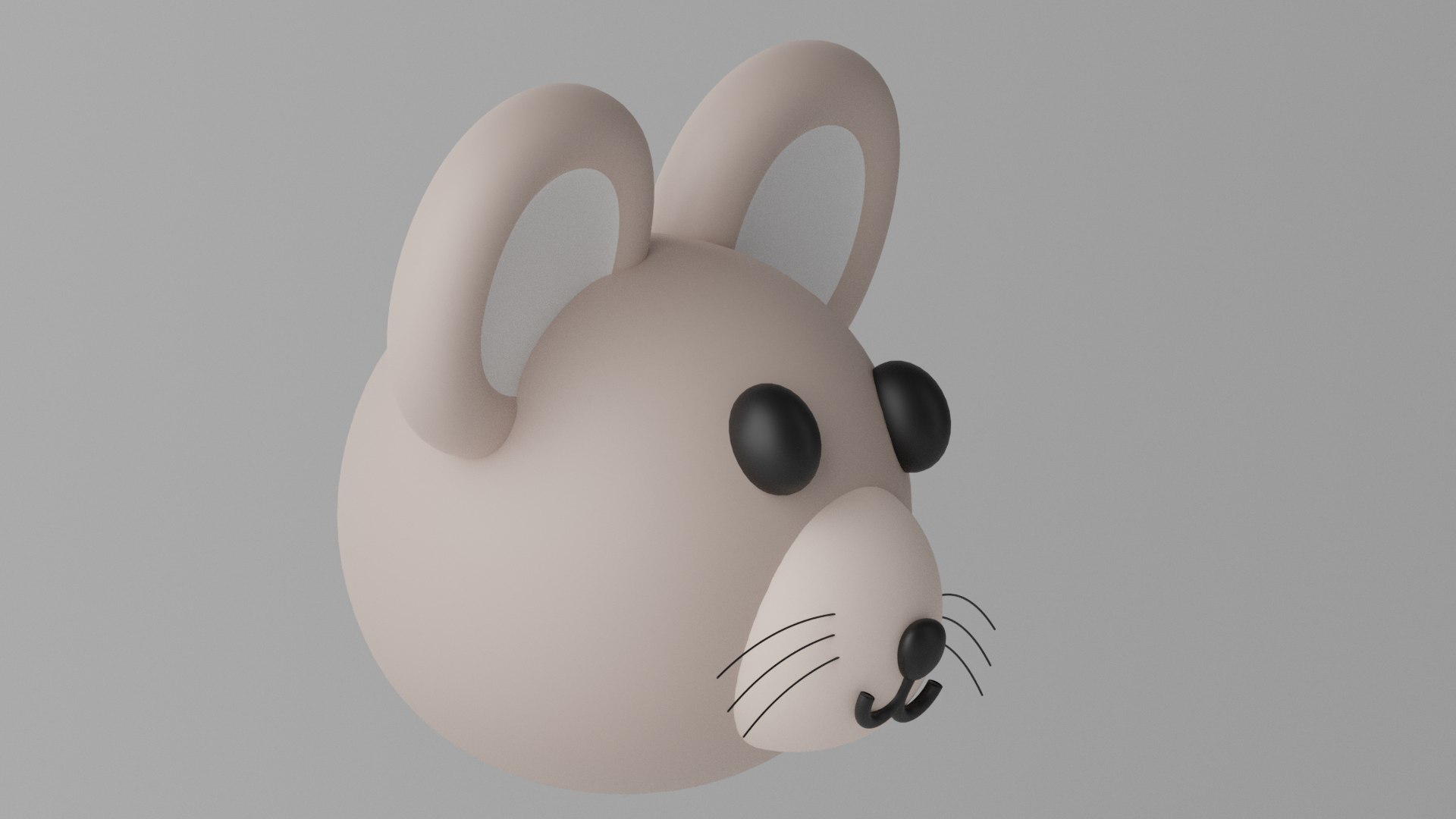 Cartoon Mouse Rat Head Model - TurboSquid 2089440