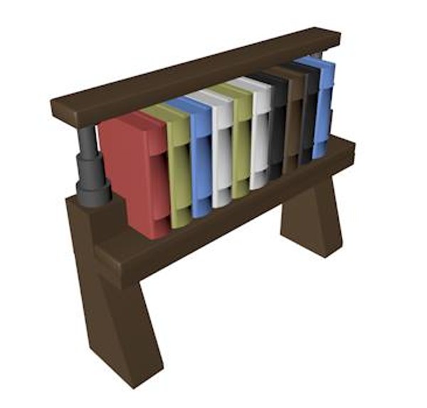 3d model lego bookcase