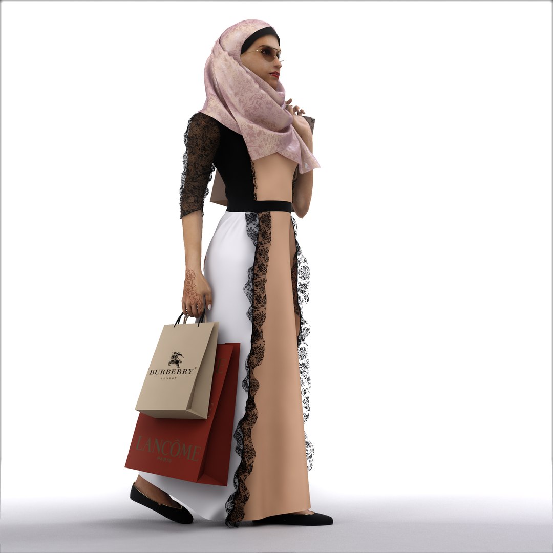 3d Female Arab Character Model
