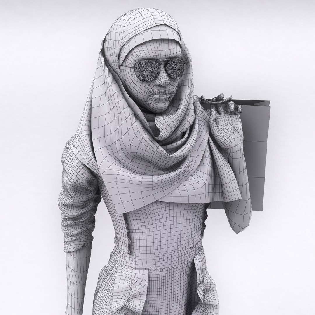 3d Female Arab Character Model