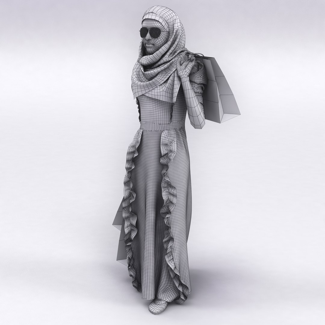 3d Female Arab Character Model