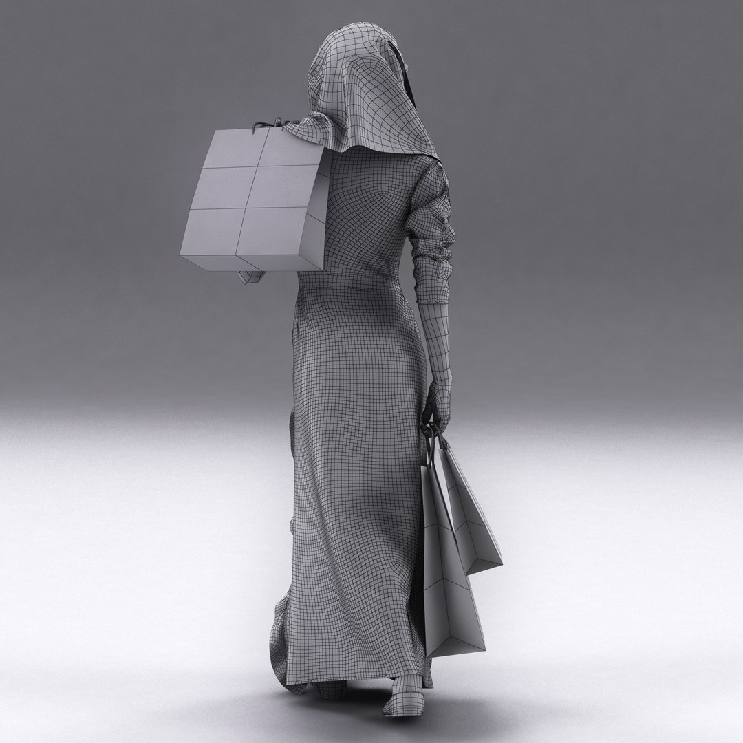 3d Female Arab Character Model