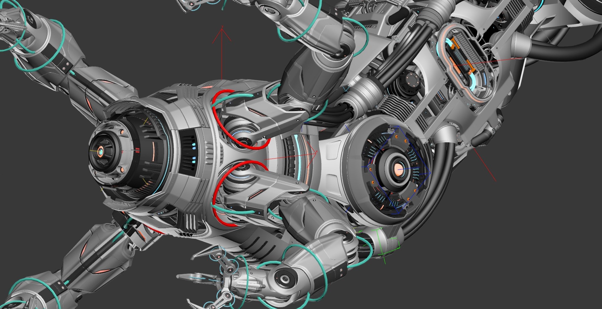 3D Assembly robot 2 RIGGED model - TurboSquid 1735107