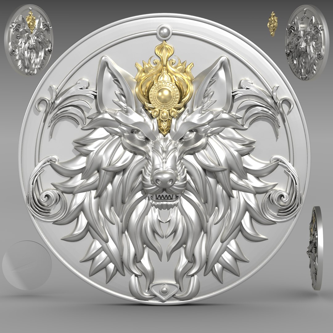 Wolf Coin 3D - TurboSquid 2355768