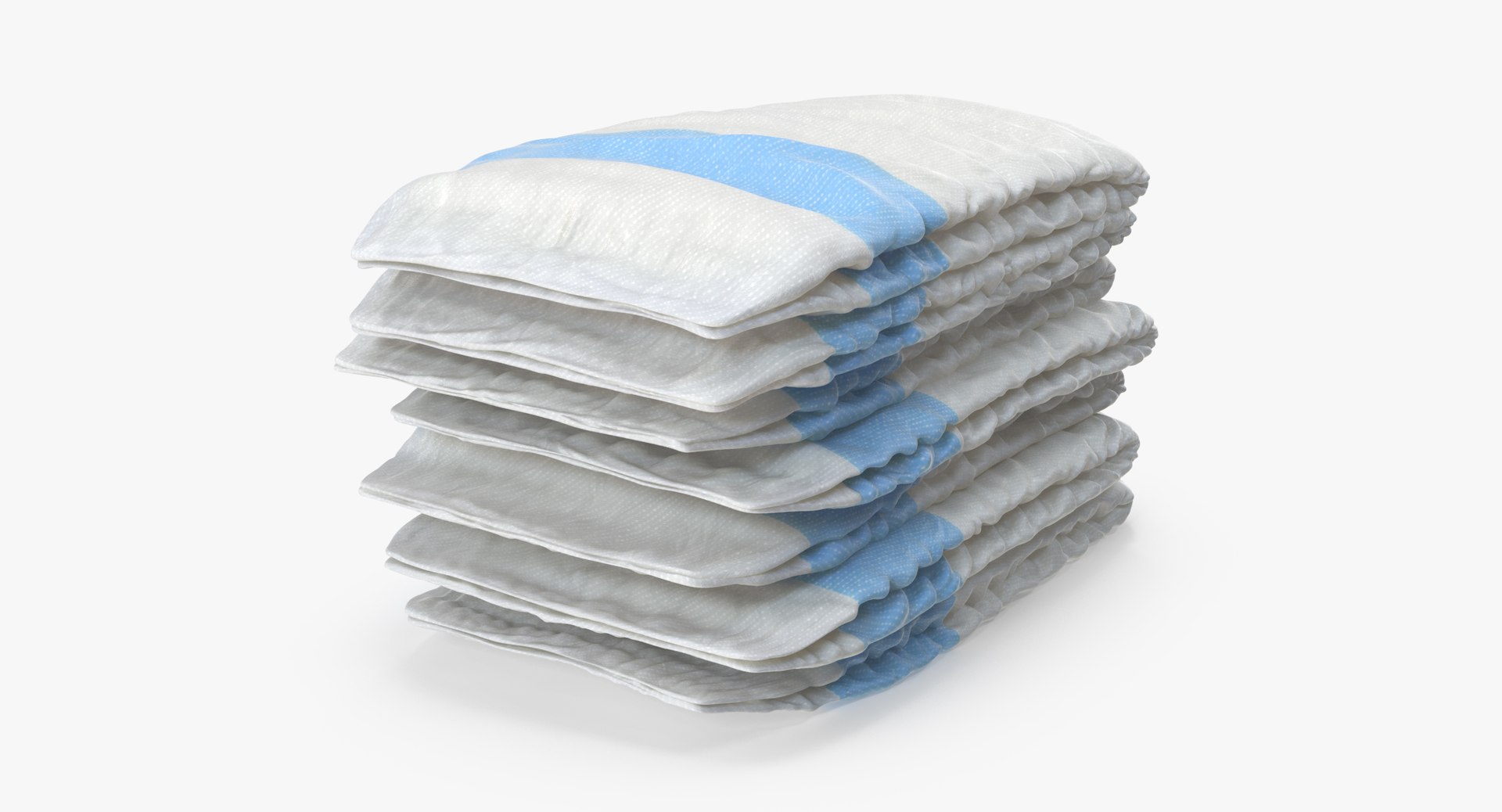 Diaper Stack Blue 3d Max