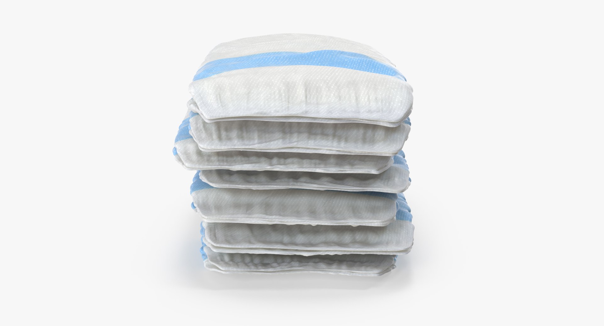 Diaper Stack Blue 3d Max