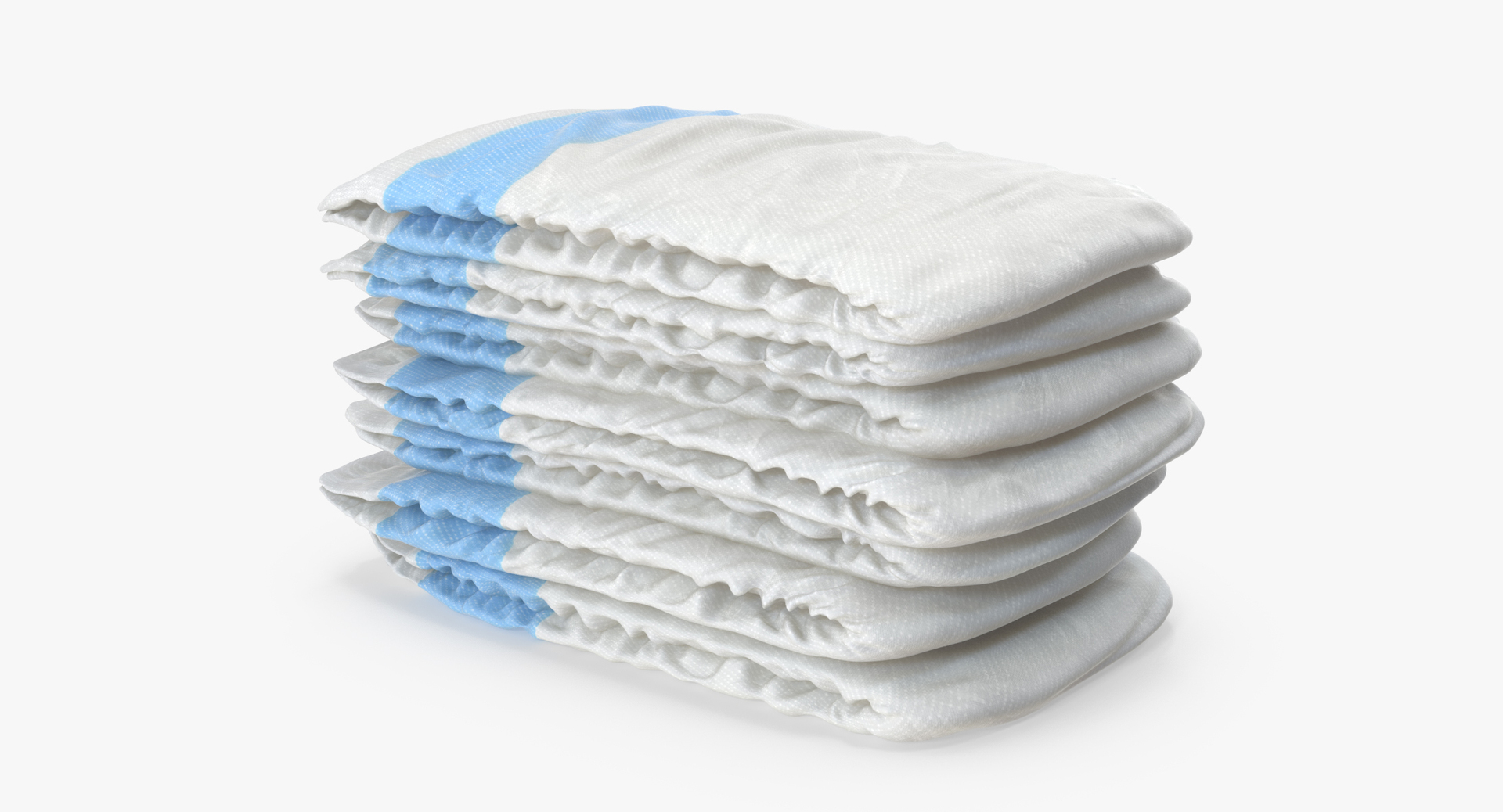 Diaper Stack Blue 3d Max