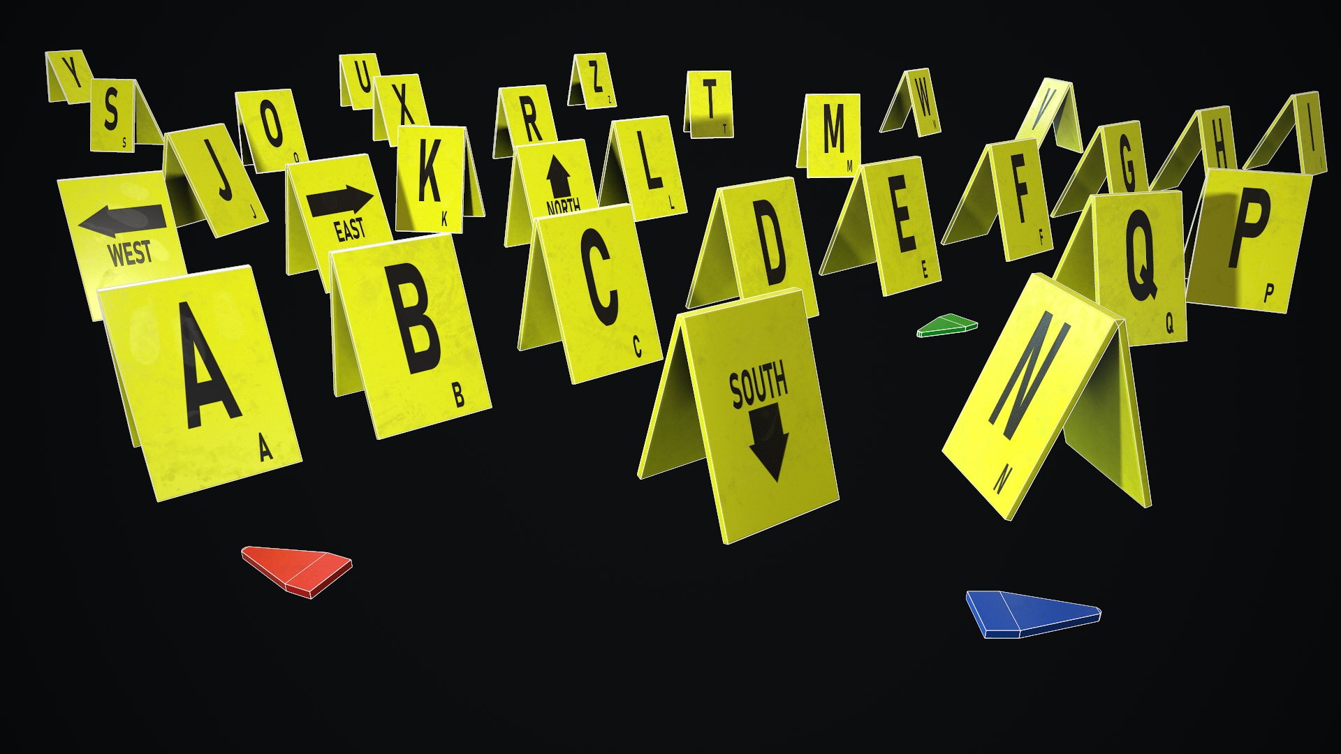 Signs marks crime scene model - TurboSquid 1436728