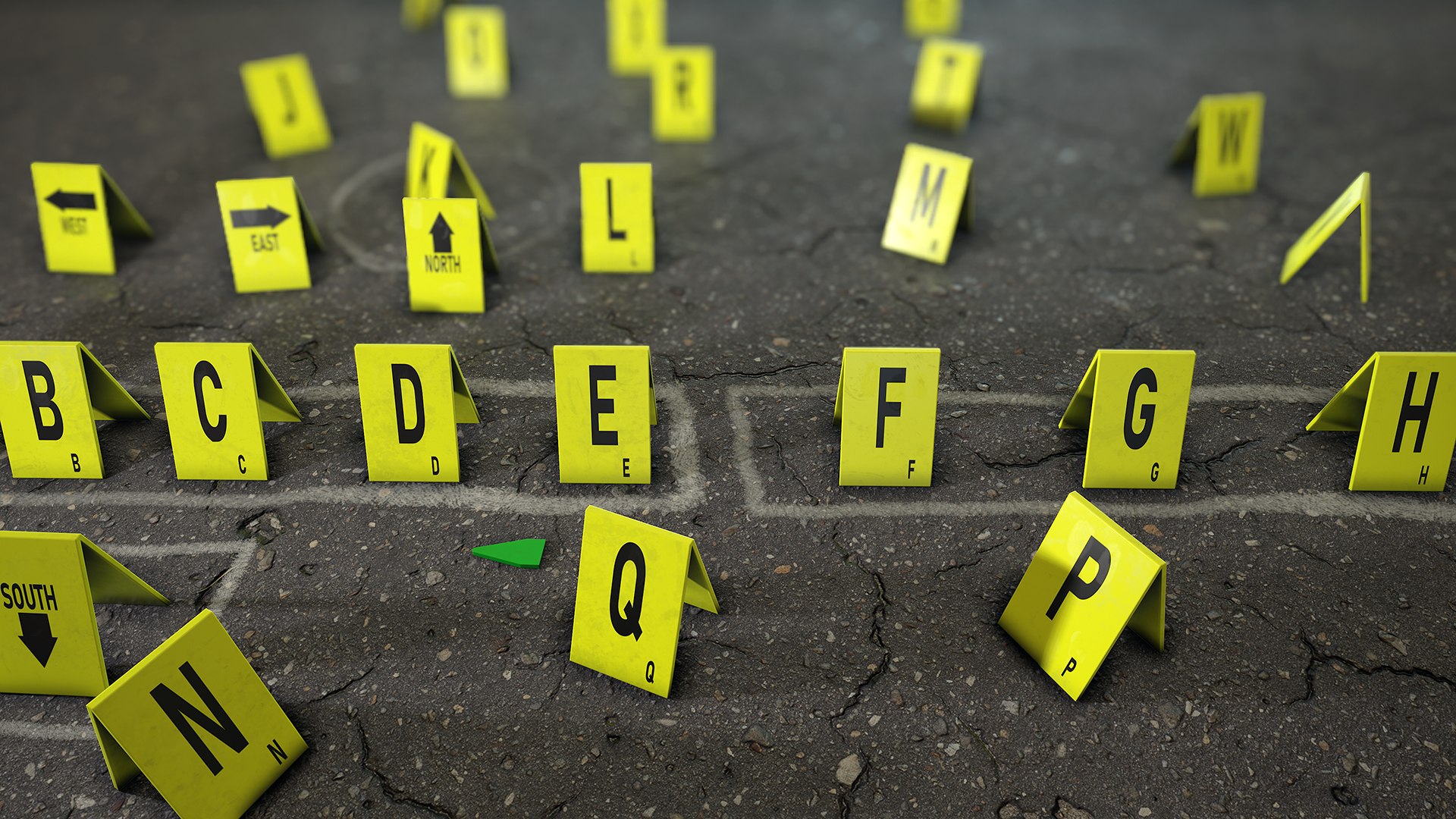 Signs marks crime scene model - TurboSquid 1436728