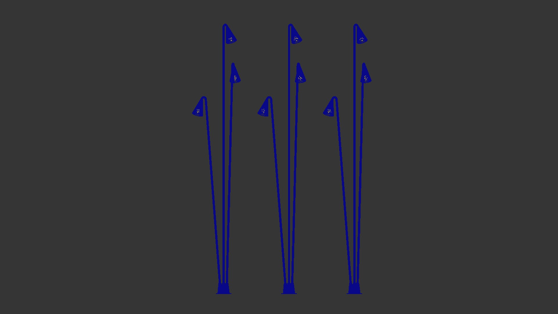 3D Brisa Fitted Beacon Triple By Vibia - TurboSquid 2125778