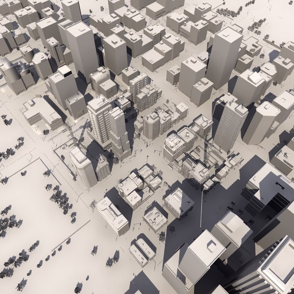 3d city mass modeled