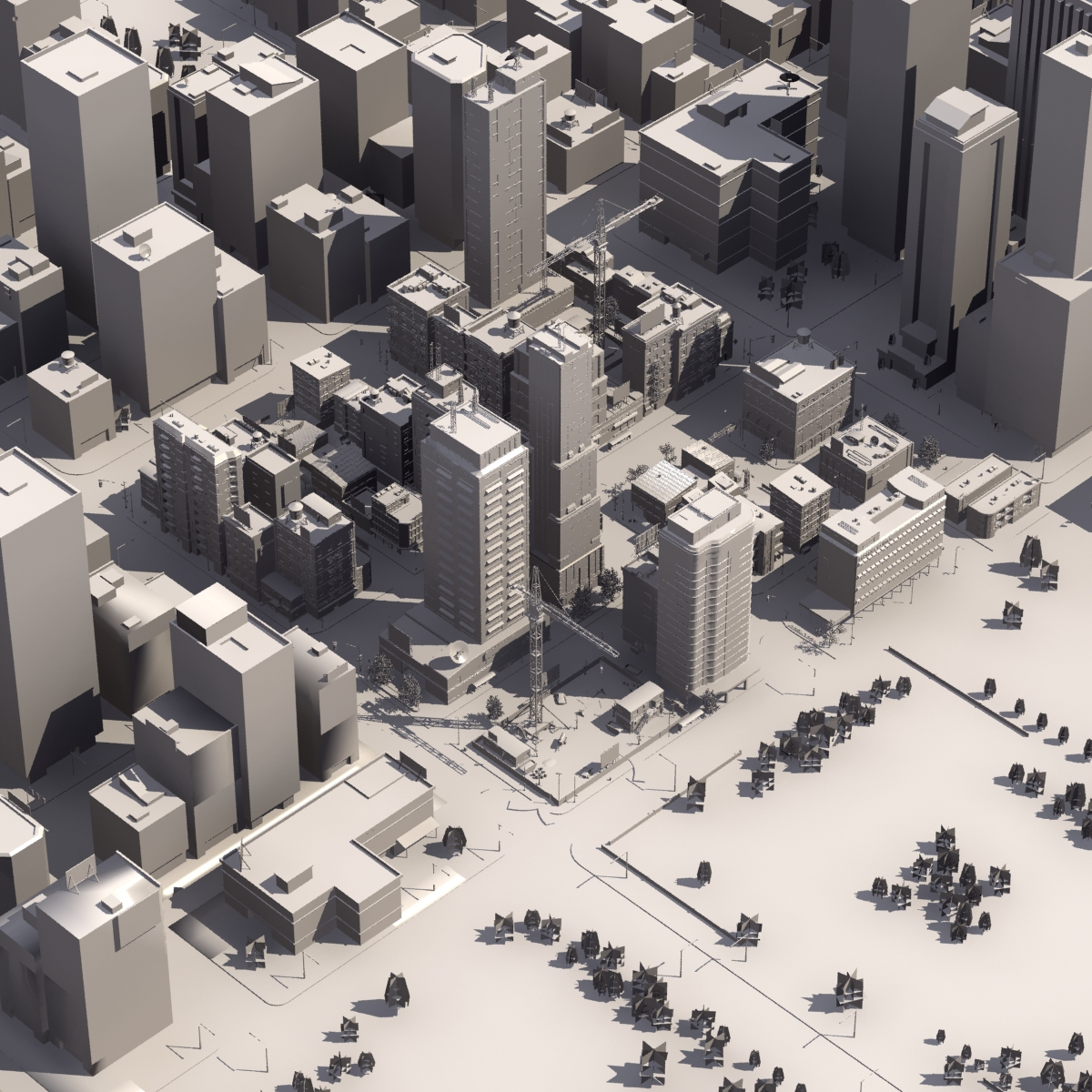 3d city mass modeled