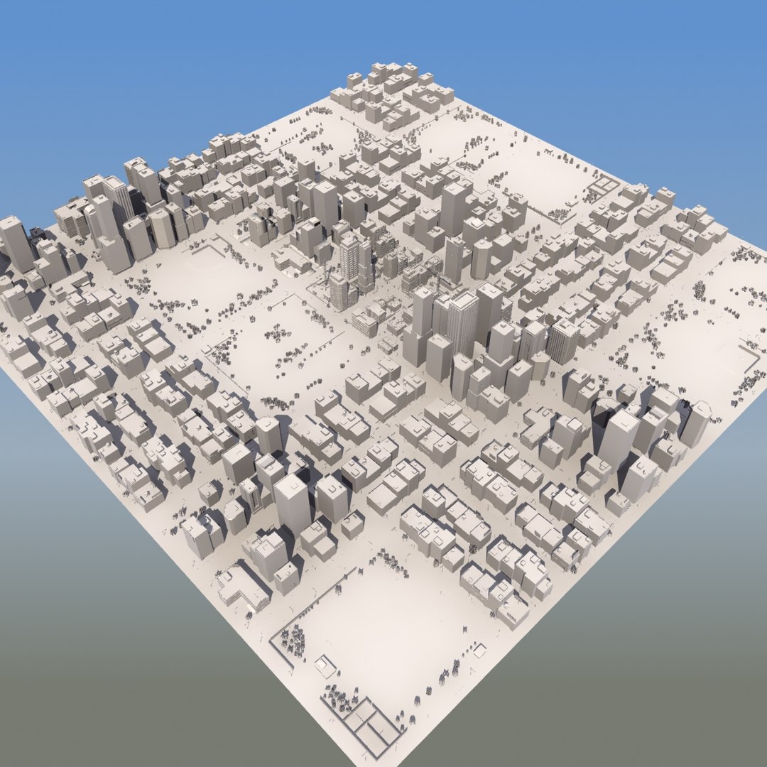 3d City Mass Modeled