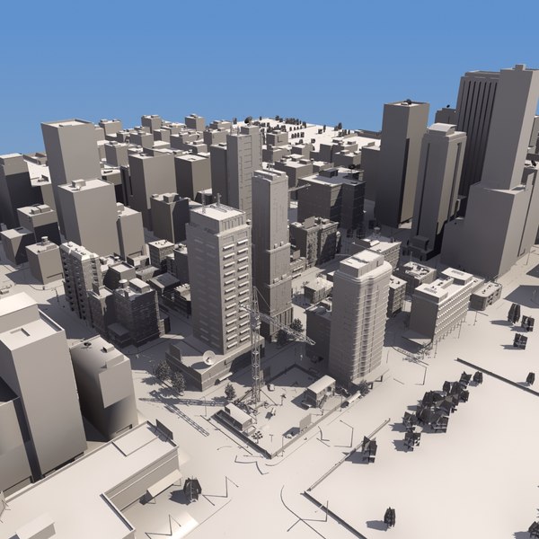 3d city mass modeled