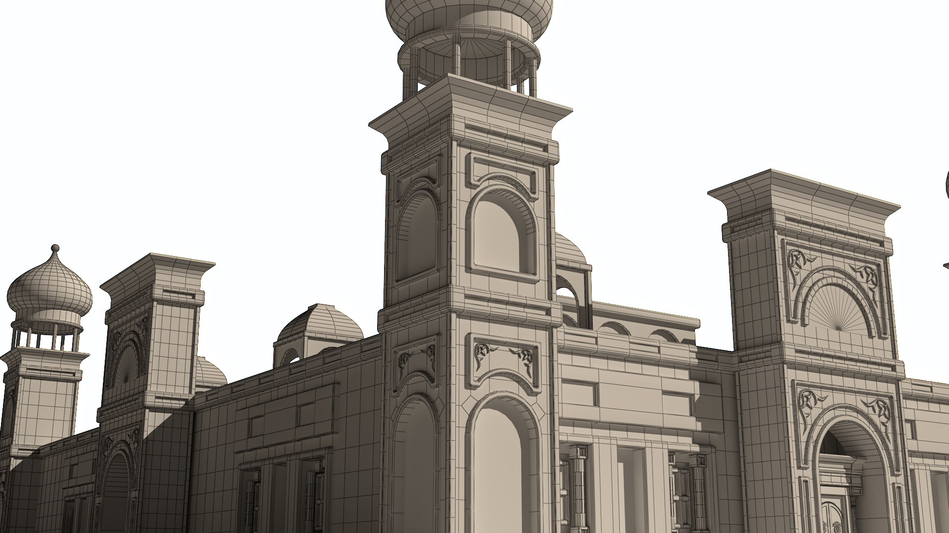 3D Arabic Palace Architectural Model - TurboSquid 1575741