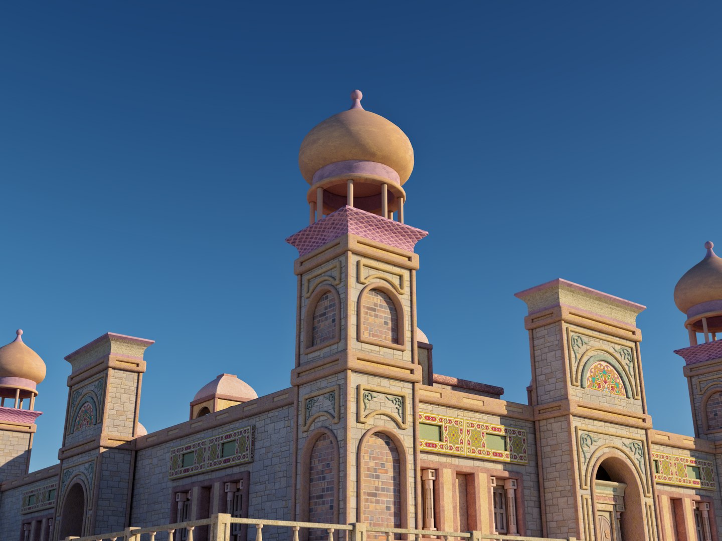 3D Arabic Palace Architectural Model - TurboSquid 1575741