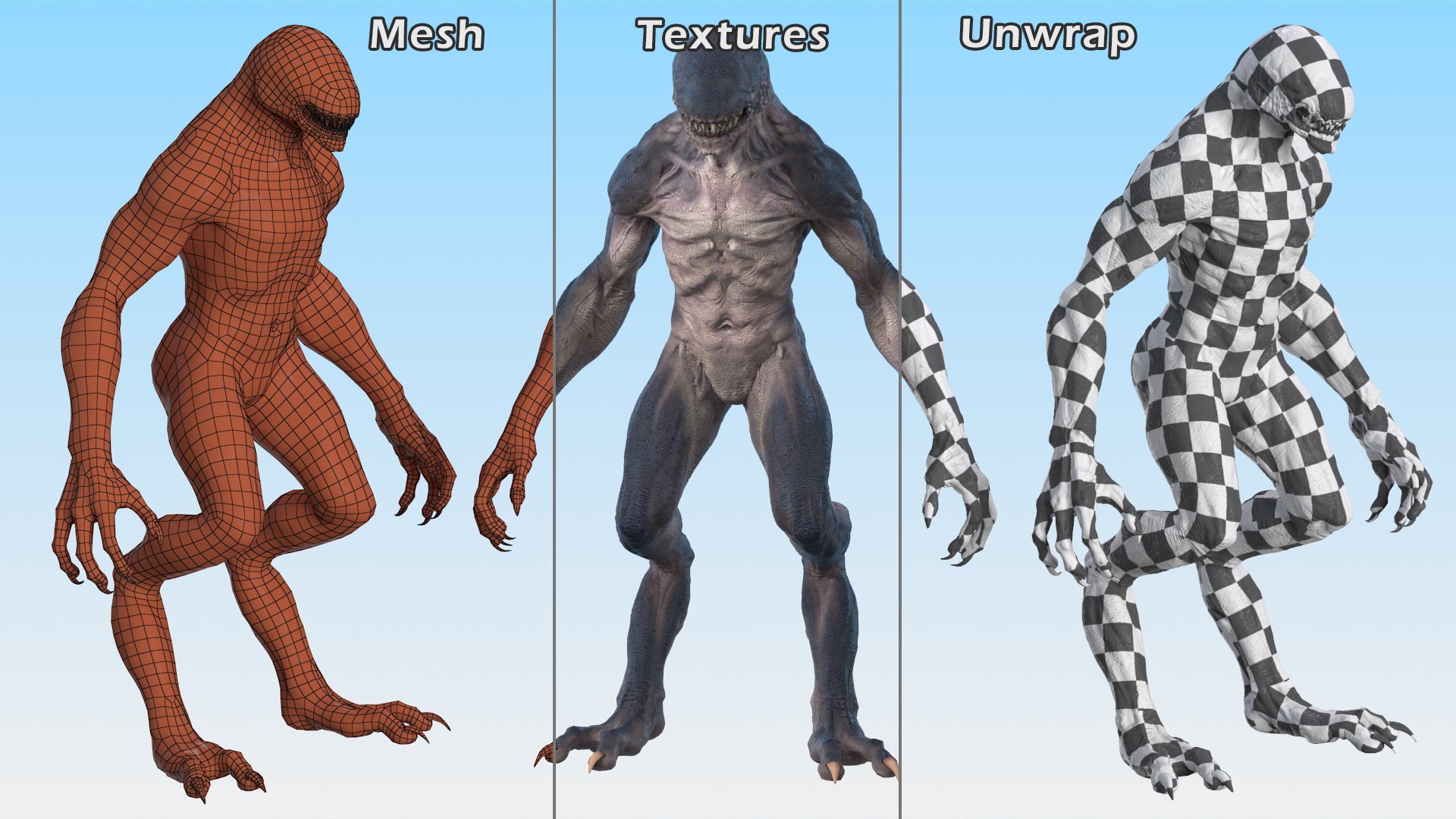 3D Monster Creature Rigged for Cinema 4D - TurboSquid 1717747