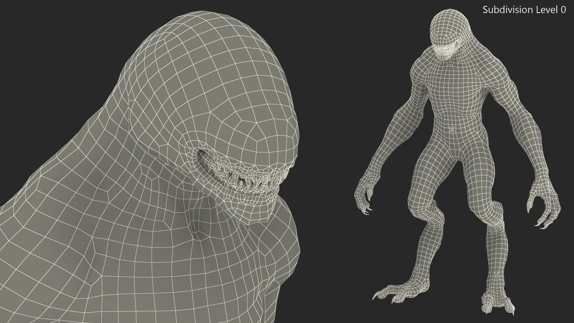 3D Monster Creature Rigged for Cinema 4D - TurboSquid 1717747