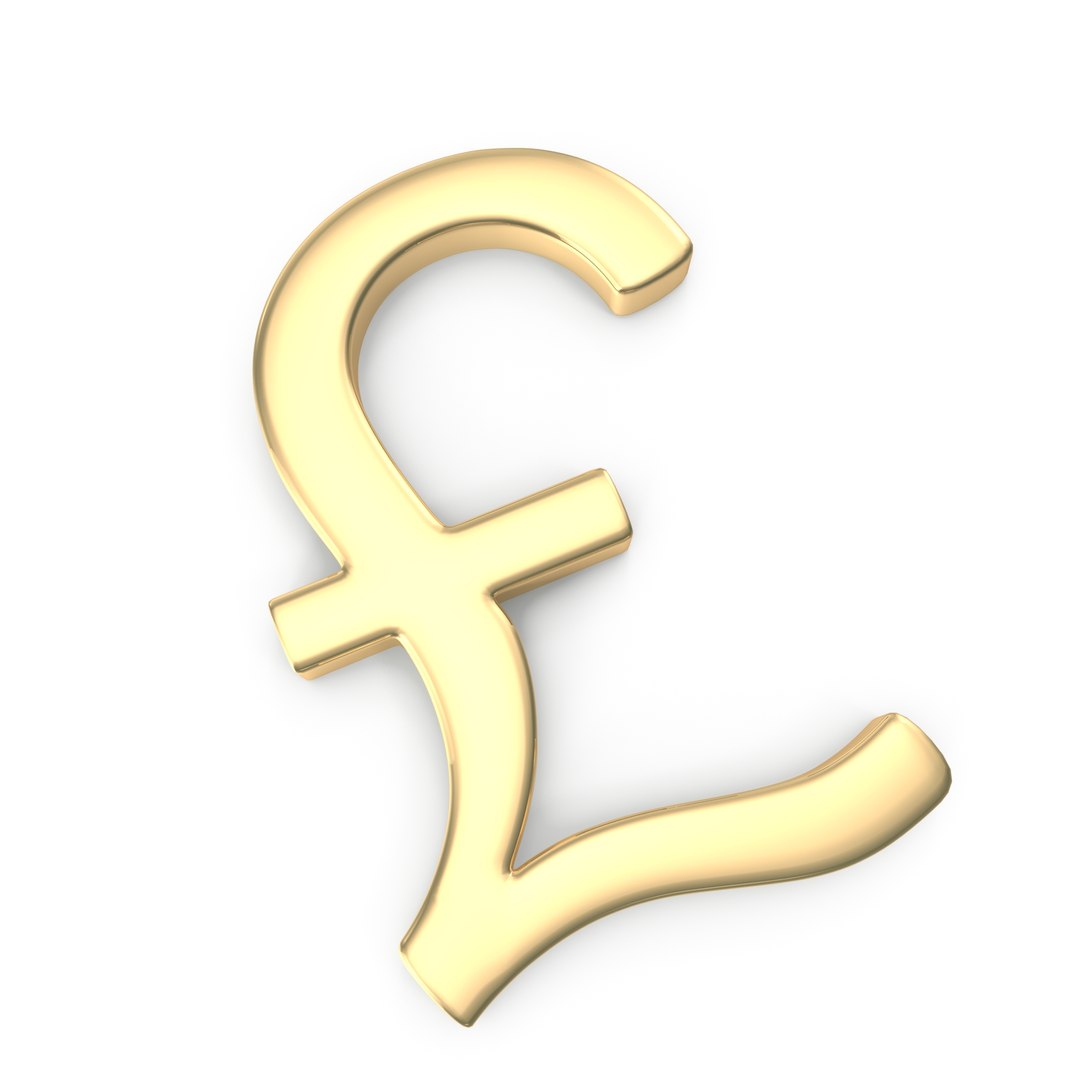 Gold Pound Sterlin 3D model - TurboSquid 2099725