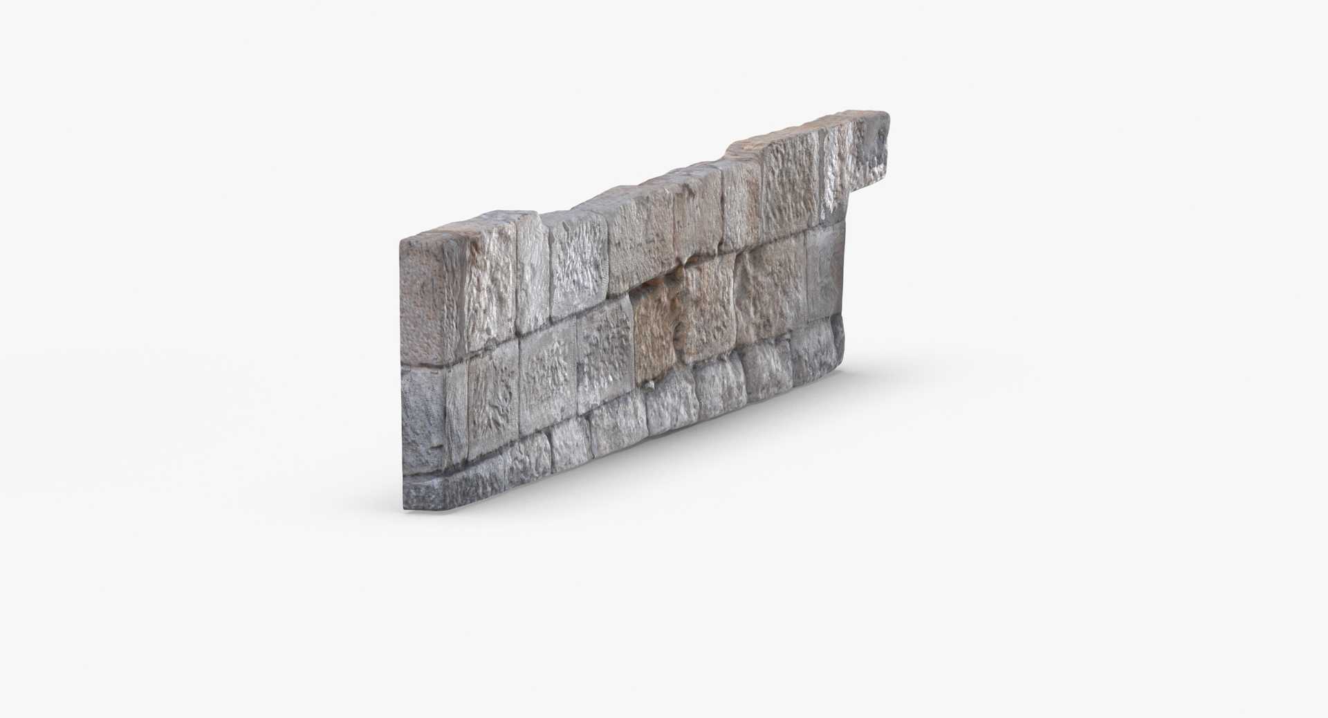 Stone Wall Foundation 01 Model - TurboSquid 1500334