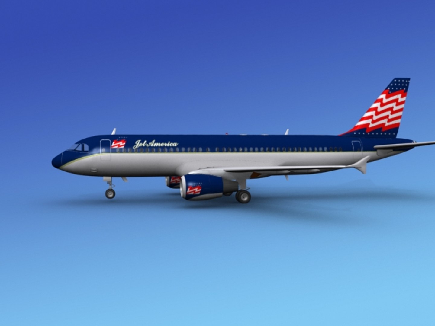 3d Model Of Airline Airbus Jets