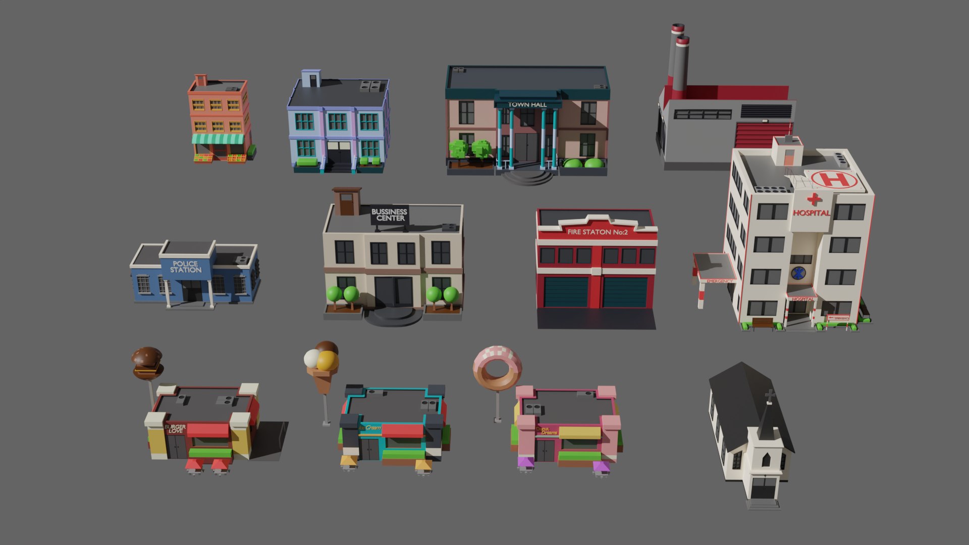 SIMPLE BUILD PACKAGE - Low Poly 3D Model - TurboSquid 2057208