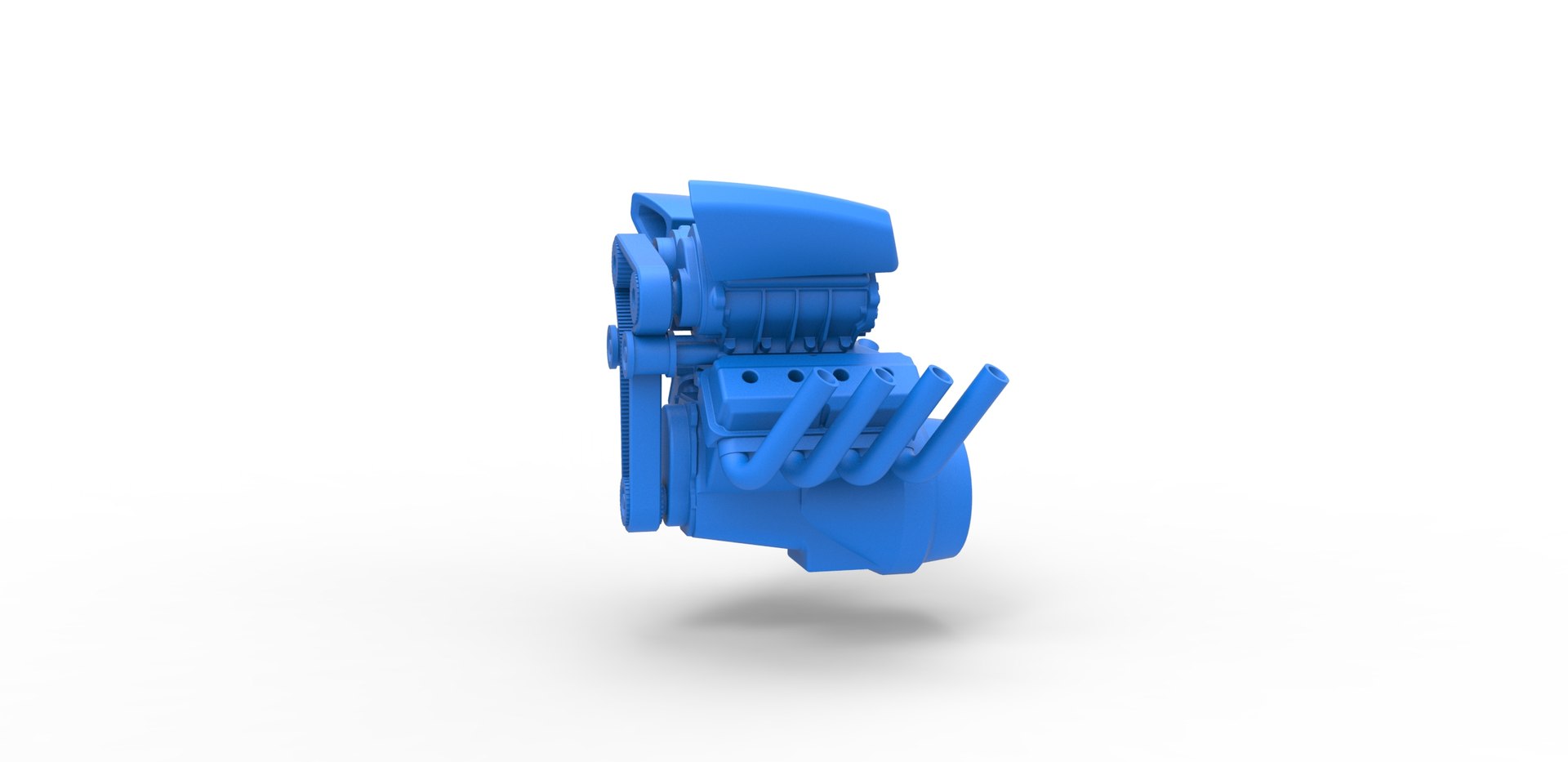 Diecast Engine V8 With Double Supercharger Version 4 Scale 1 To 25 3D ...