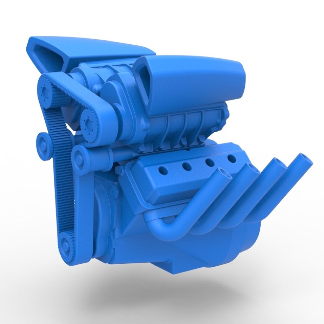 Diecast Engine V8 With Double Supercharger Version 4 Scale 1 To 25 3D ...