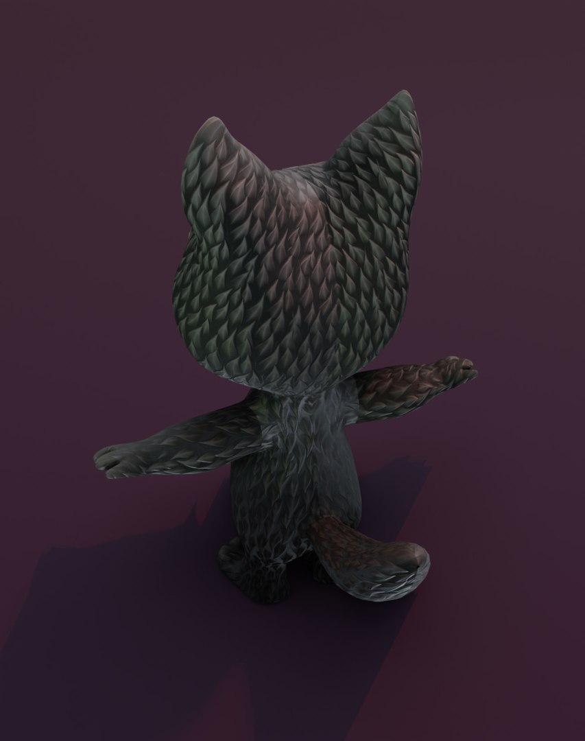 3D Cartoon Black Wolf Animated 3D Model Model - TurboSquid 1827580