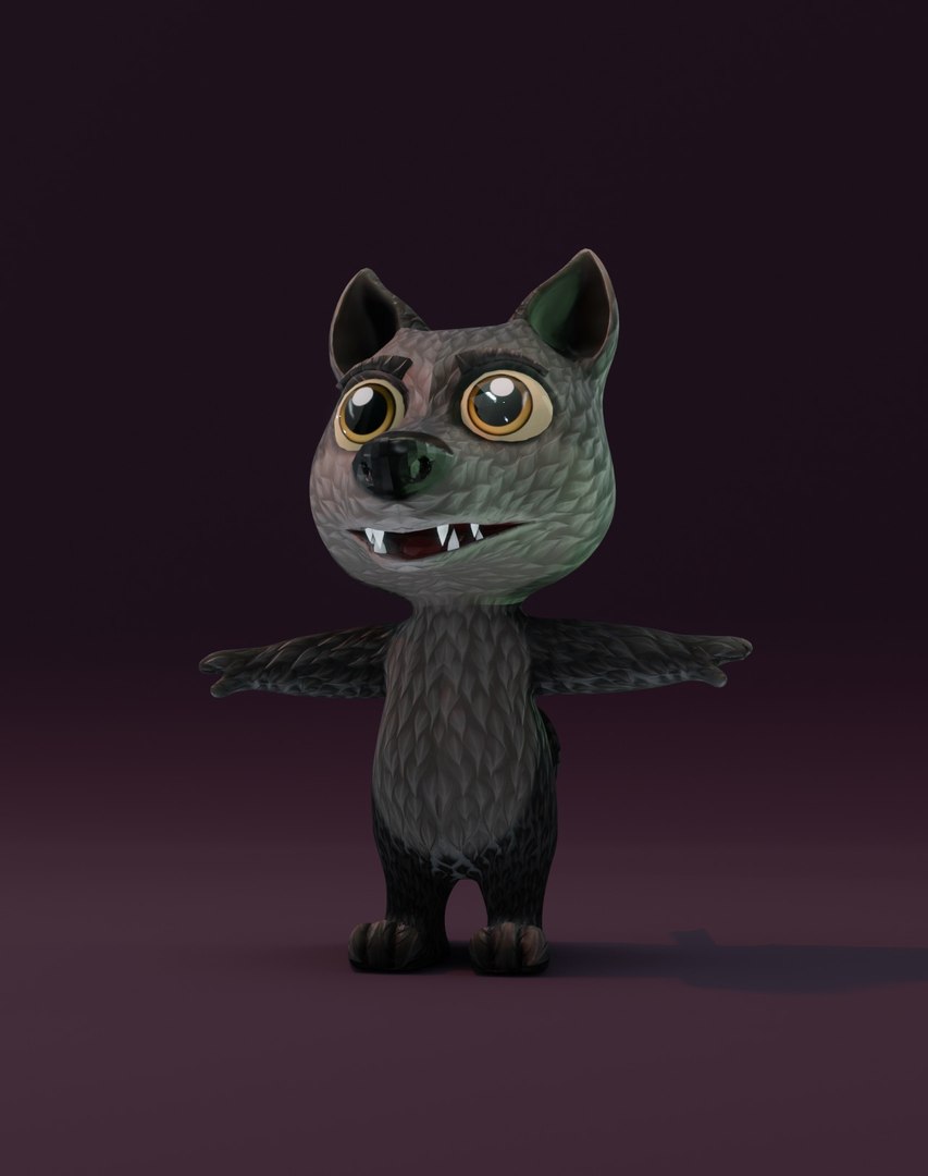 3D Cartoon Black Wolf Animated 3D Model Model - TurboSquid 1827580