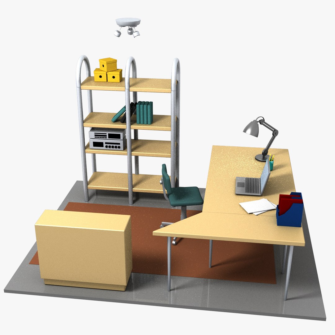 3D Home office model - TurboSquid 2036874