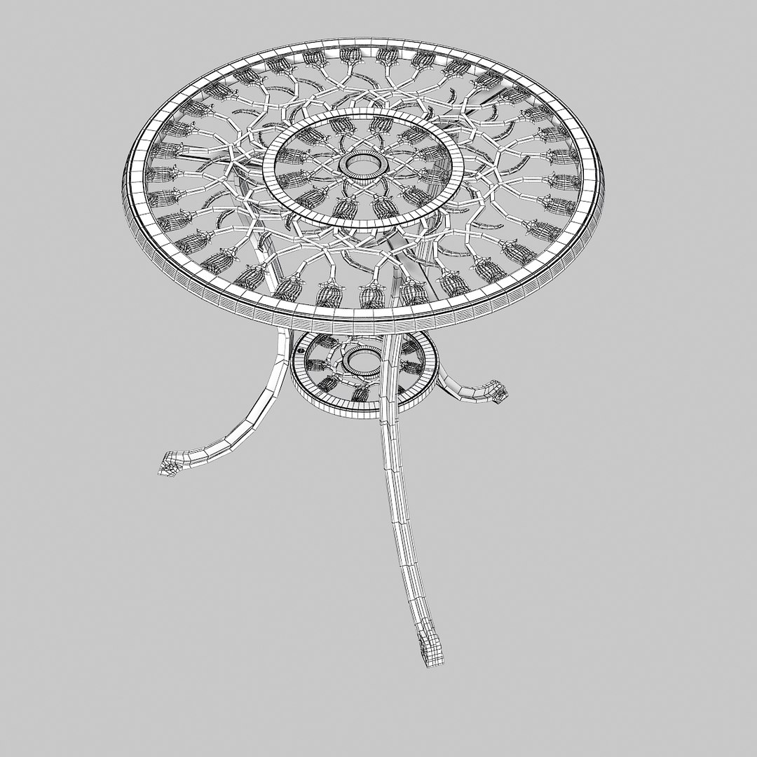 3d Model Of Bistro Table