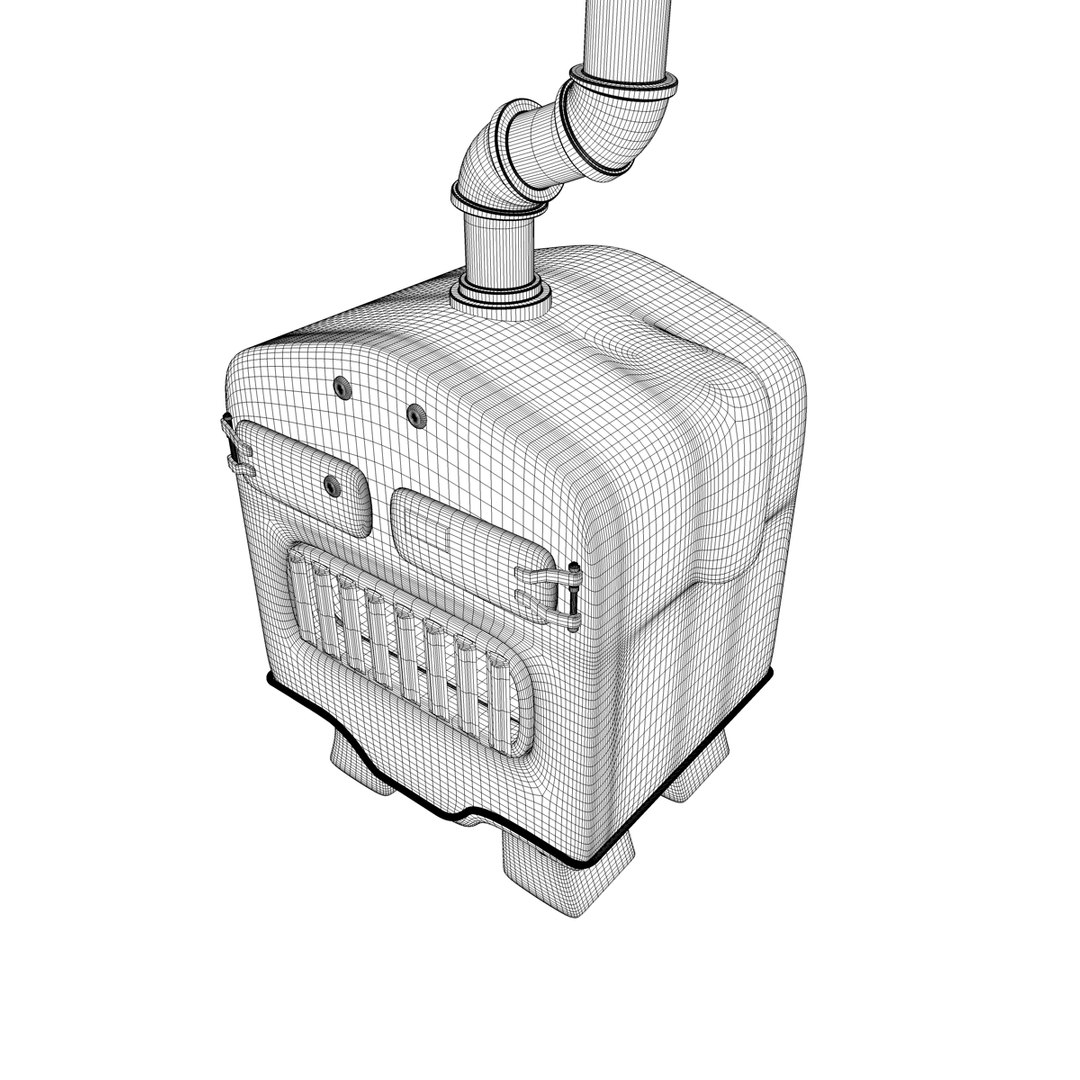 3d model old furnace