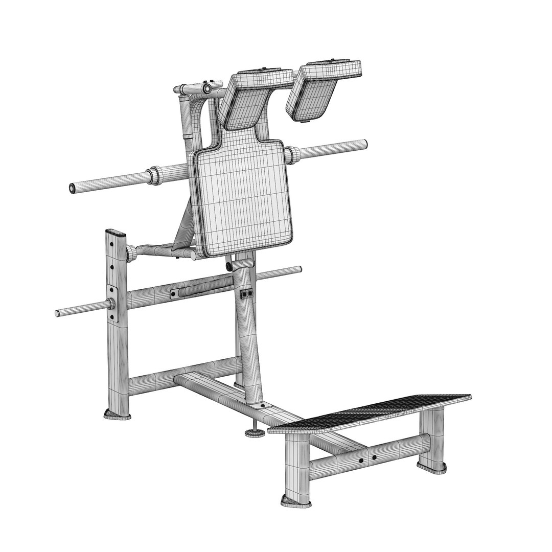 3D DHZ Fitness E-7065 Super Squat - TurboSquid 1993770