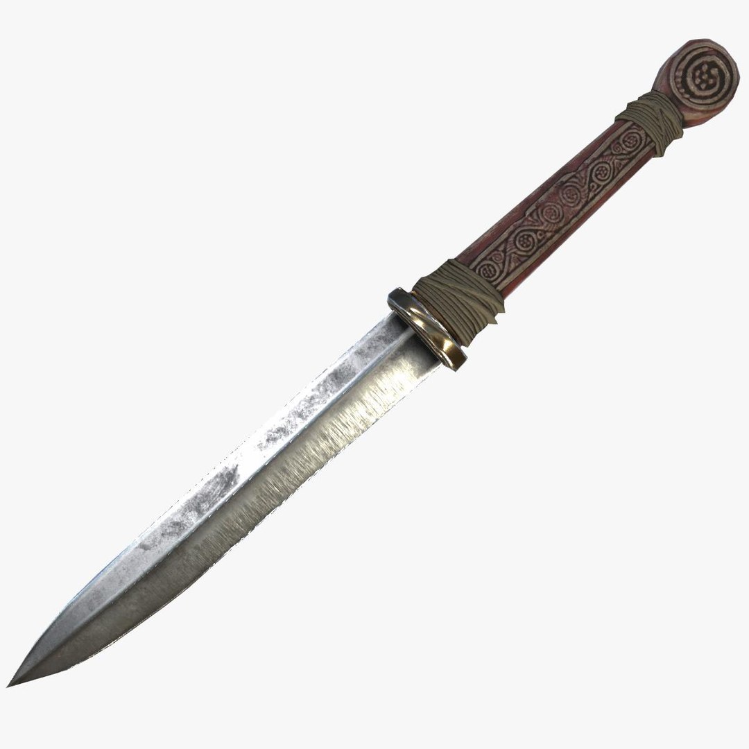 3D Fantasy Sword RPG Saxon Seax Sax Sword Knife Shortsword Dagger Blade ...