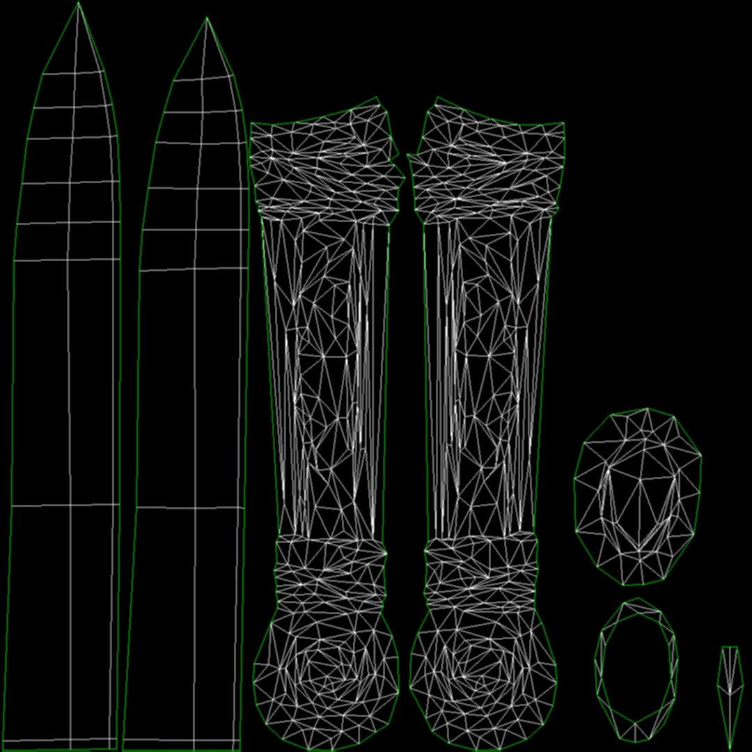 3D Fantasy Sword RPG Saxon Seax Sax Sword Knife Shortsword Dagger Blade ...