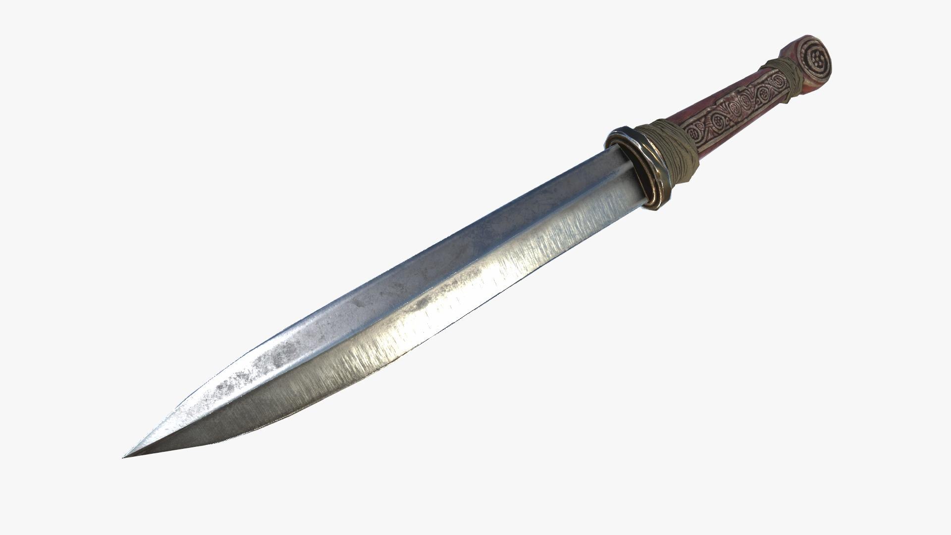 3D Fantasy Sword RPG Saxon Seax Sax Sword Knife Shortsword Dagger Blade ...